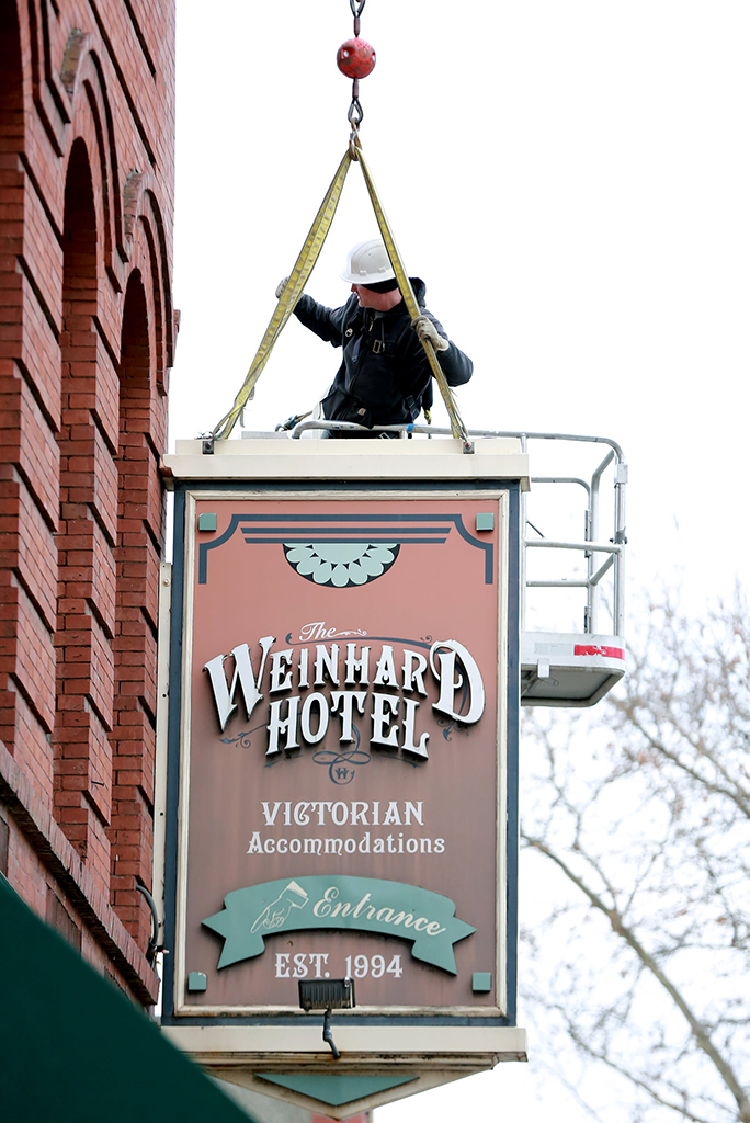 Historic Weinhard Hotel Signage Refresh - Signs Plus